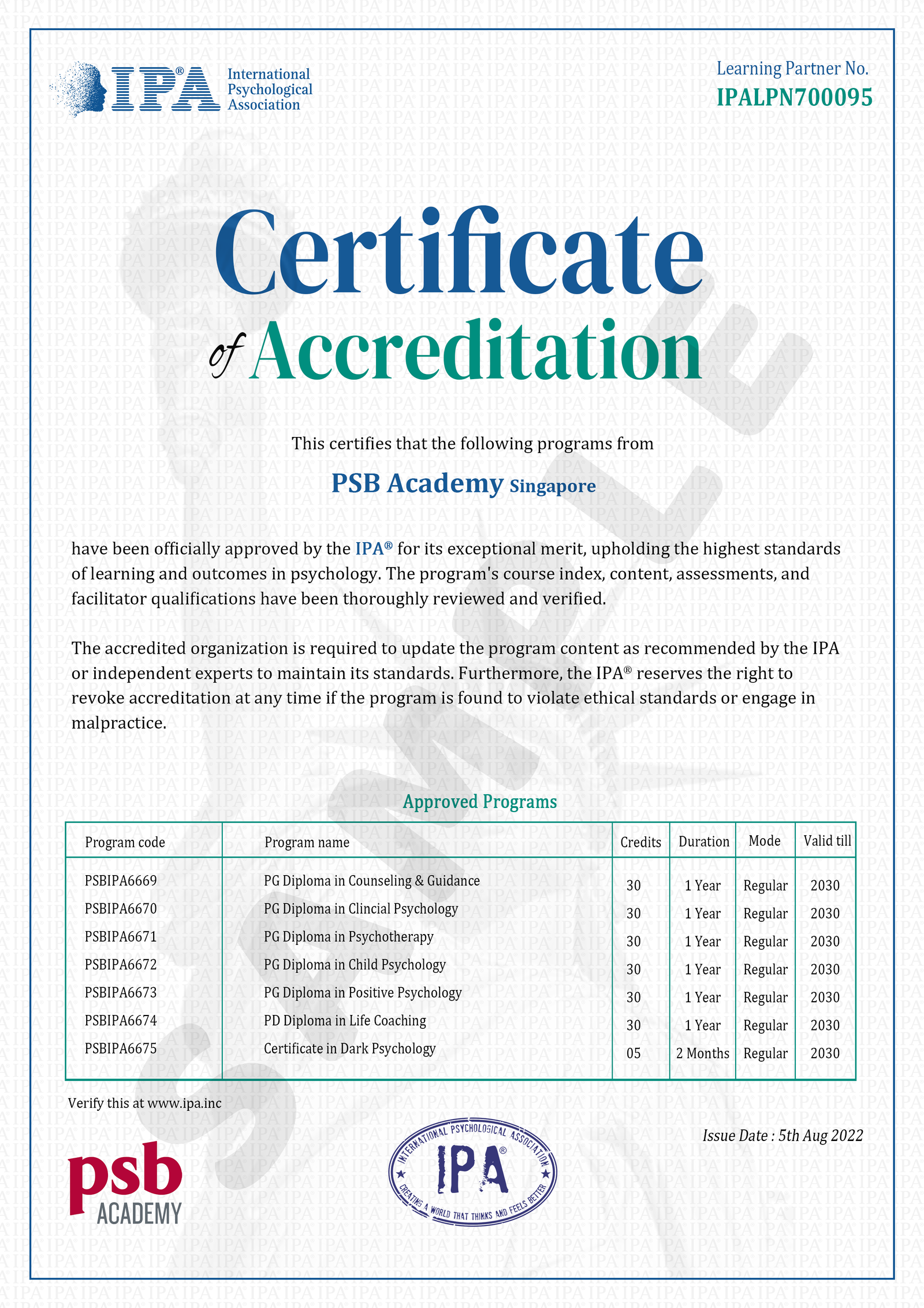 IPA | International Psychological Association